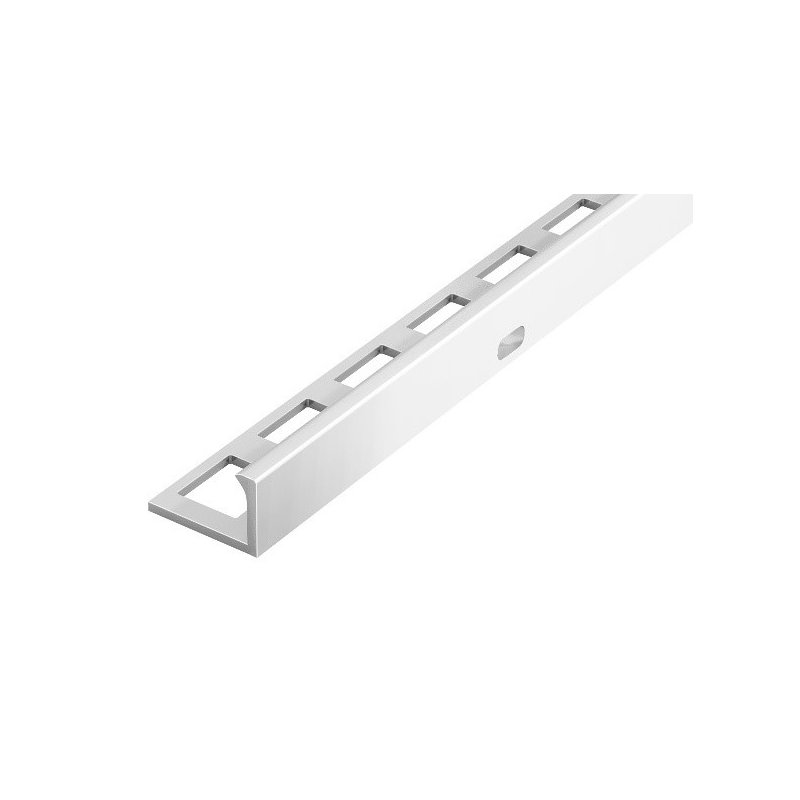 ALU natur L Profil Abschluss Mit Löcher für Entwässerung Basis 23 mm